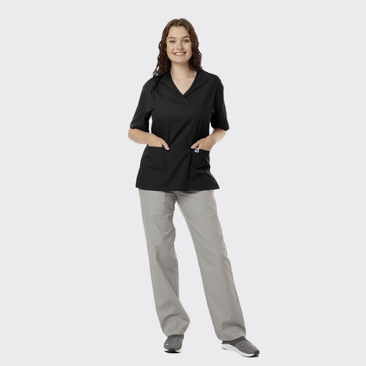 SPECTRUM UNIFORMS Scrub Medical Tunic Tops, Ladies Mock wrap Front Yoke ...