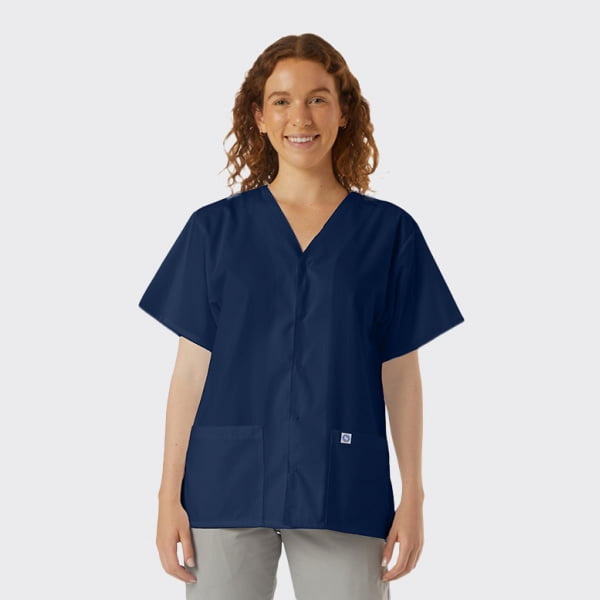 SPECTRUM UNIFORMS Scrub Tops Tunic Tops with Snap Front Women V-Neck ...