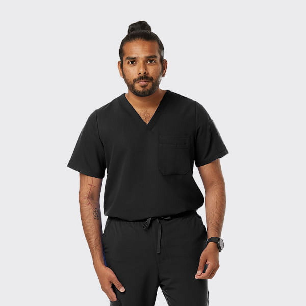 SPECTRUM UNIFORMS Wynd Men's Tuckable Scrub Top Medical Uniform V-Neck ...