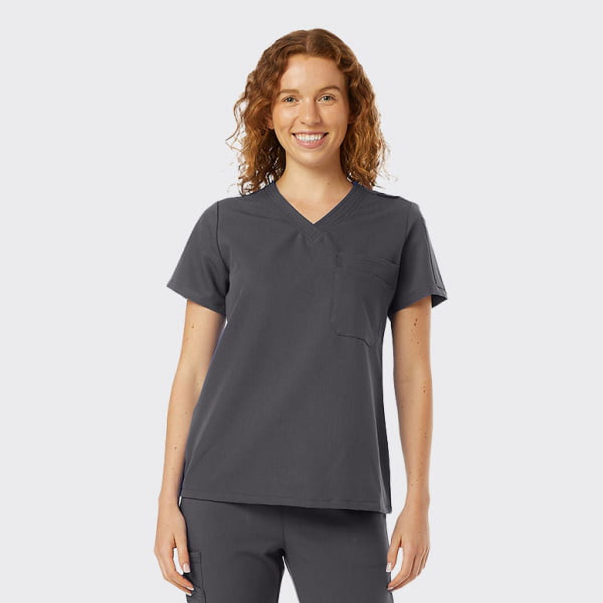 SPECTRUM UNIFORMS Wynd Women's Tuckable Scrub Top V-Neck Soft Fabric ...