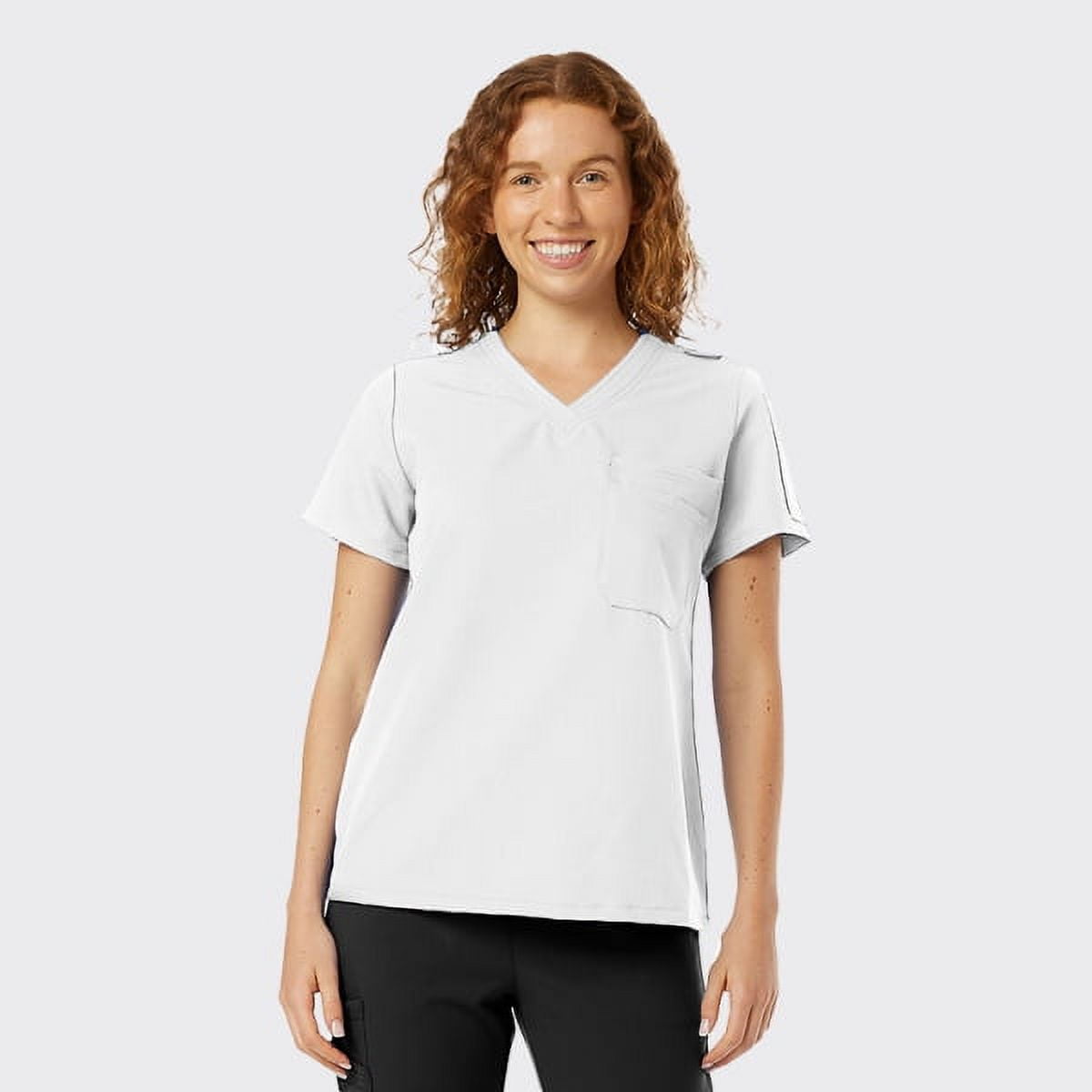 SPECTRUM UNIFORMS Wynd Women's Tuckable Scrub Top V-Neck Soft Fabric ...
