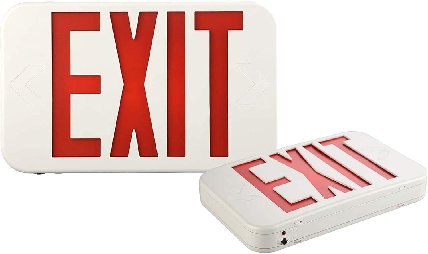 SPECTSUN 2PACK LED Exit Sign with Battery Backup, Red Exit Light ...