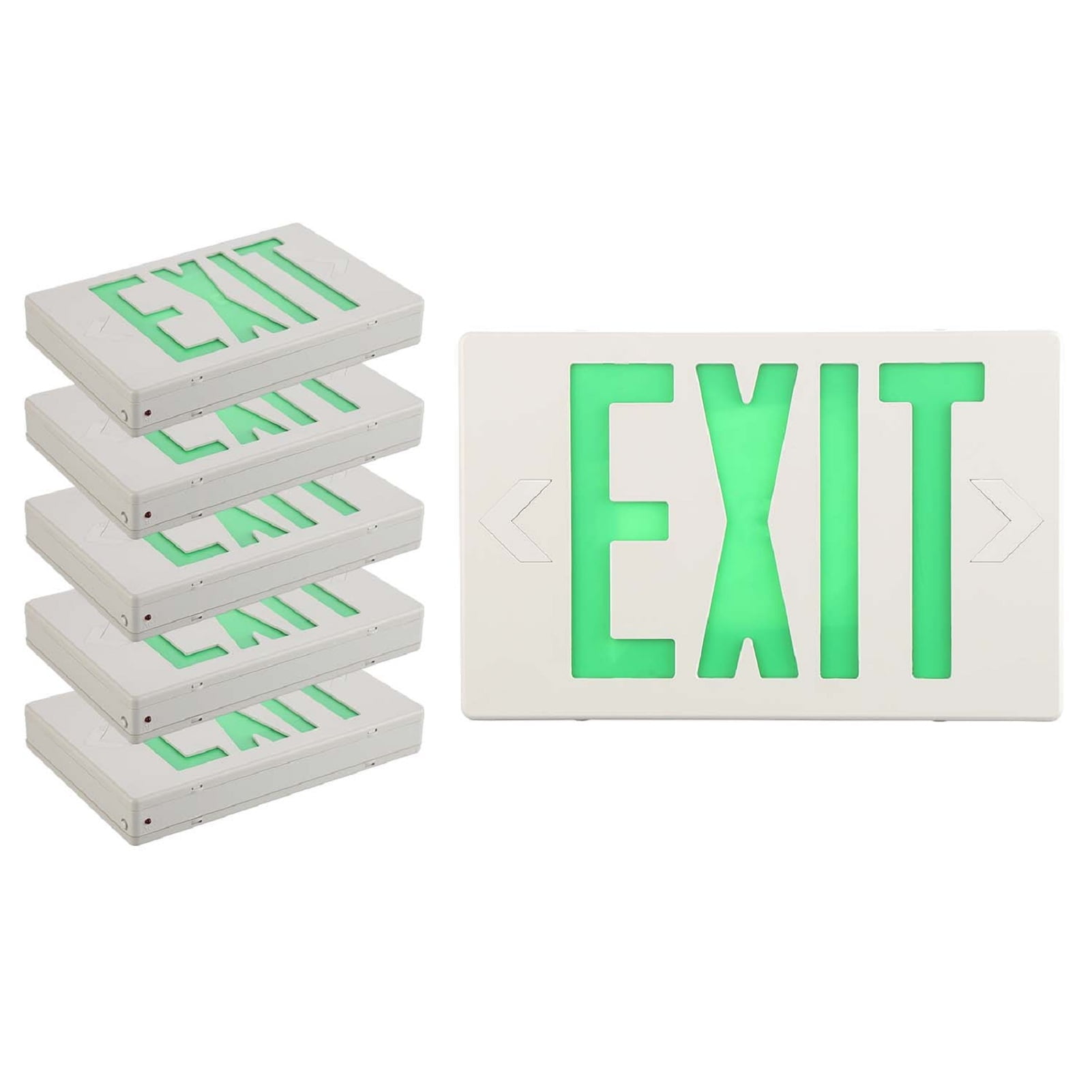 SPECTSUN 6 Packs Led Exit Sign Light with Battery Backup, Hardwired ...
