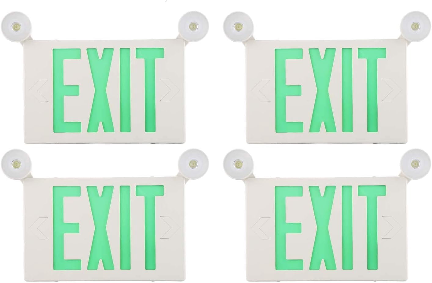 SPECTSUN LED Exit Sign Battery Backup, Green Exit Emergency Light with ...