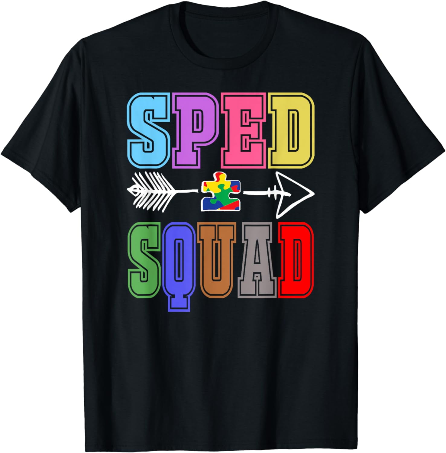 SPED Squad Autism Teacher and Assistant Cotton T-Shirt - Walmart.com