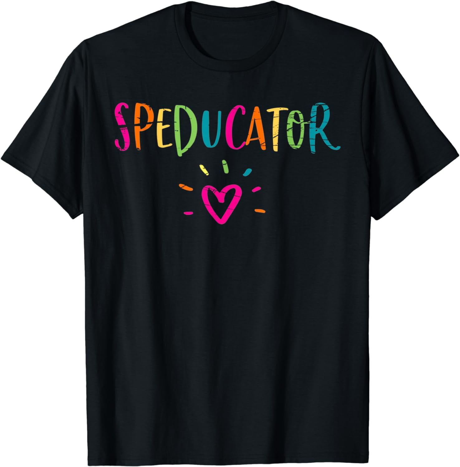 SPED teacher speducator heart Cotton T-Shirt - Walmart.com