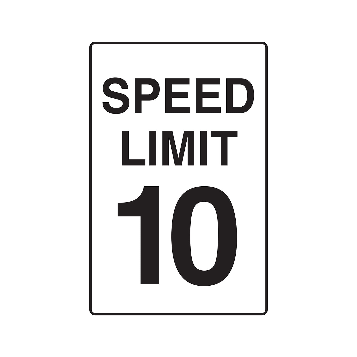 SPEED LIMIT 10 Aluminum Sign driving car racing slow driver race ...