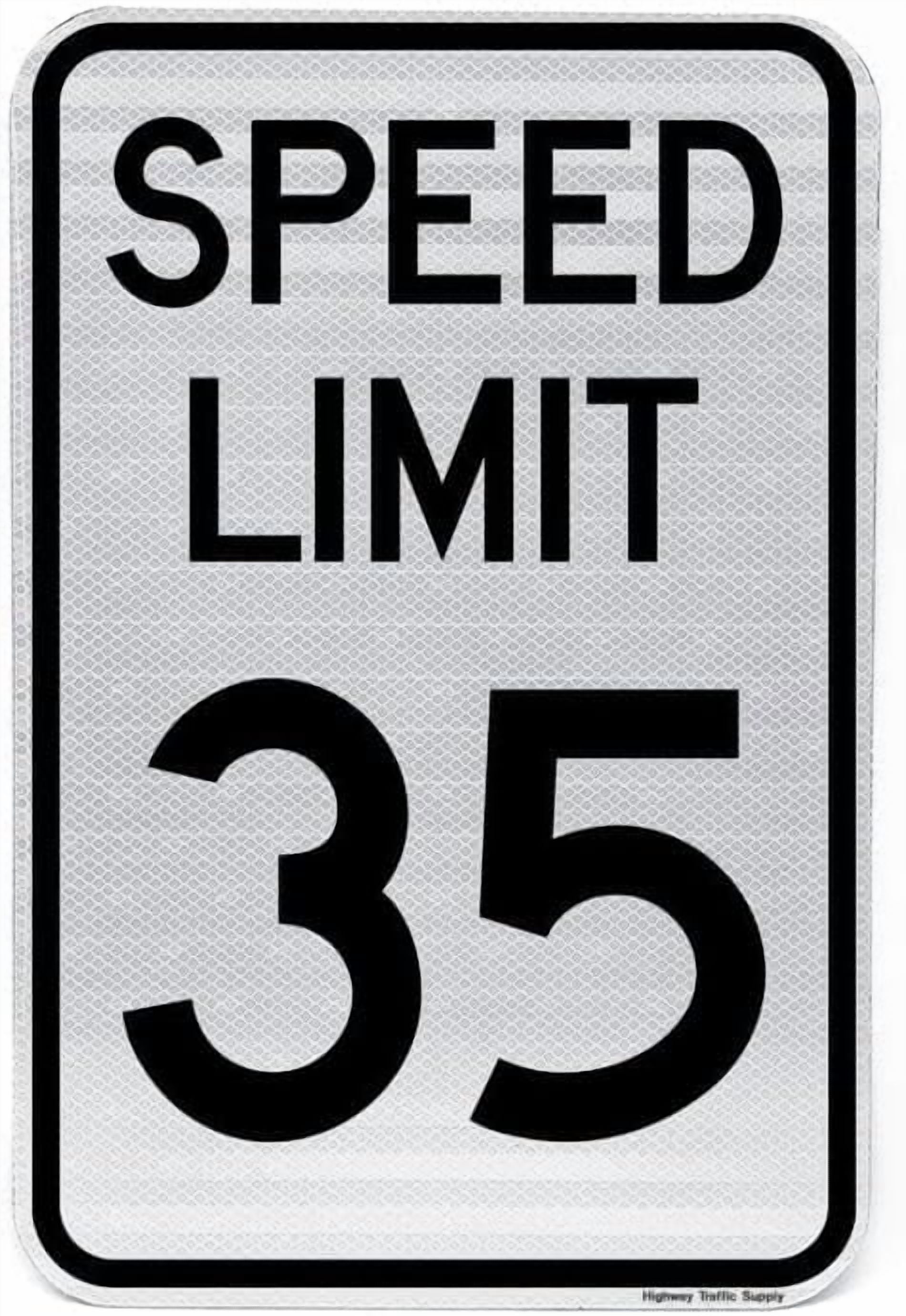 SPEED LIMIT 35 MPH Sign 18"X24" 3M Engineer Grade Prismatic Reflective ...