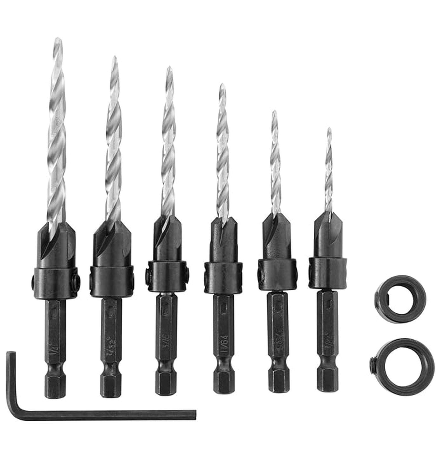 SPEEDBOR Countersink Drill Bit Set, 8-Piece Woodworking Kit - Fast ...