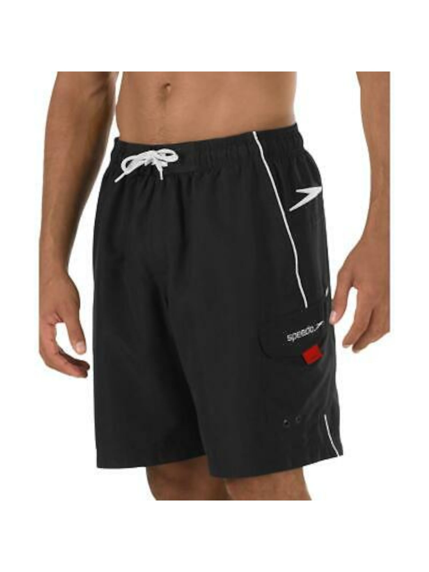SPEEDO Mens XL Black Lined Loose Fit Swim Trunks Athletic Shorts ...