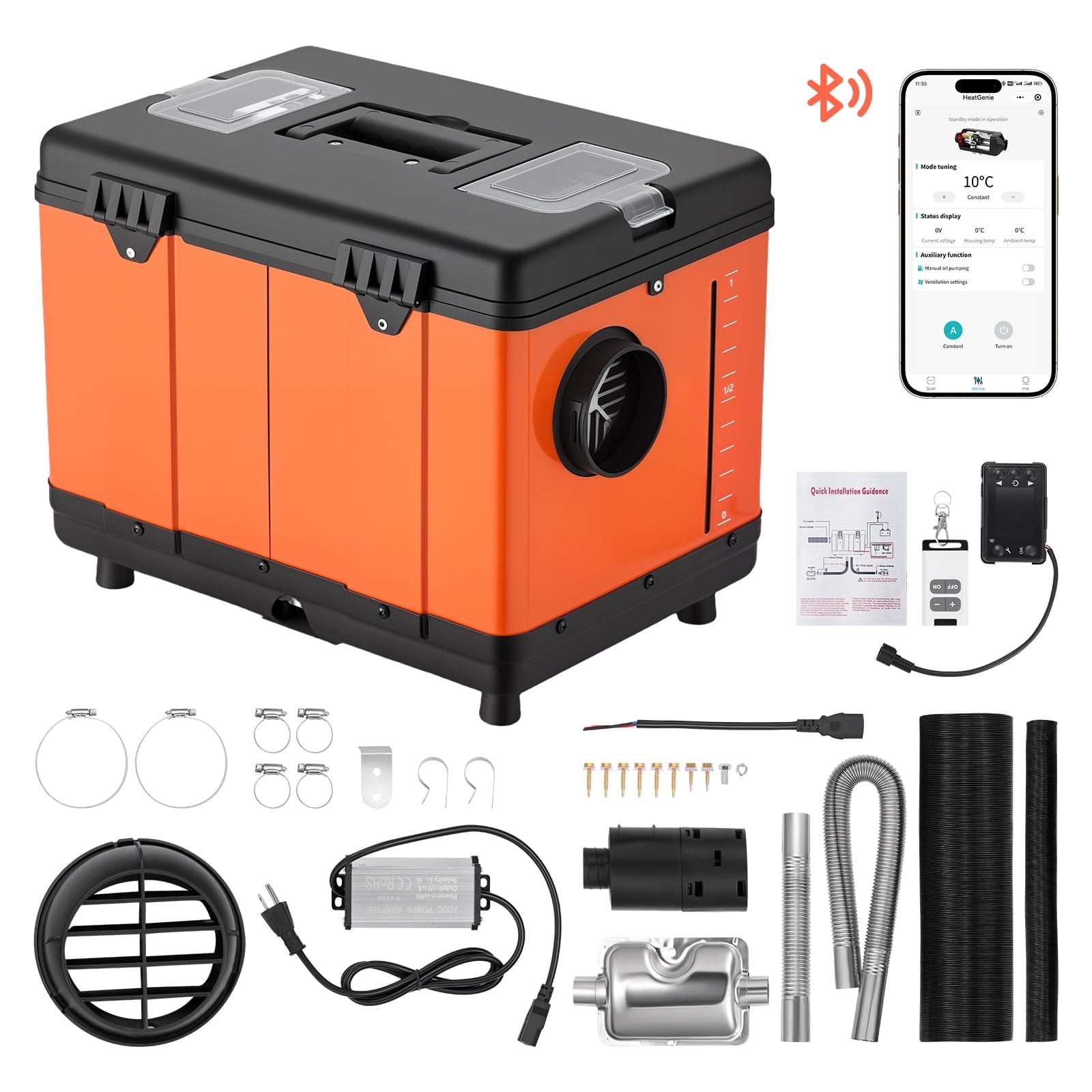 SPBTAR 8KW Diesel Air Heater, with Adaptive Plateau Mode portable ...