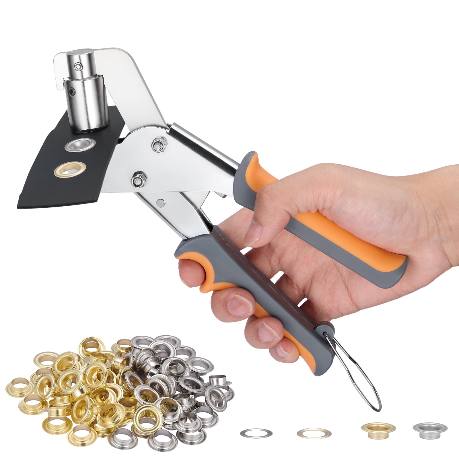 SPEEDWOW Grommet Tool Kit, 3/8 Inch Grommet Kit with 500pcs Grommets ...