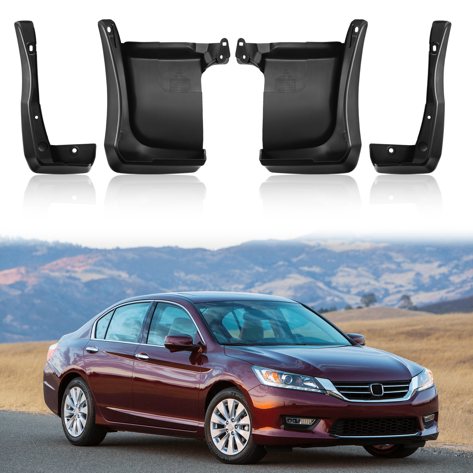 SPEEDWOW Mud Flaps Splash Guards 4PCS Front & Rear Side Mud Guards ...