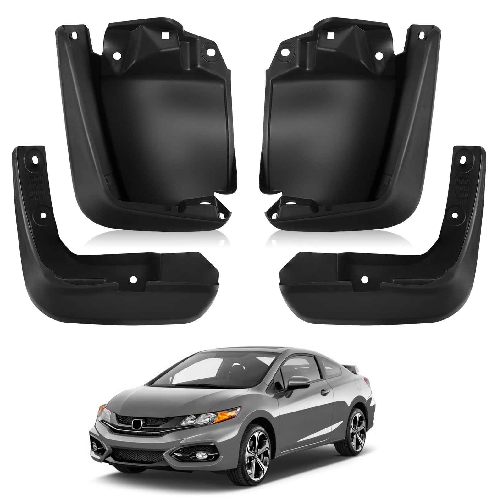 SPEEDWOW Mud Flaps Splash Guards 4PCS Front & Rear Side Mud Guards ...