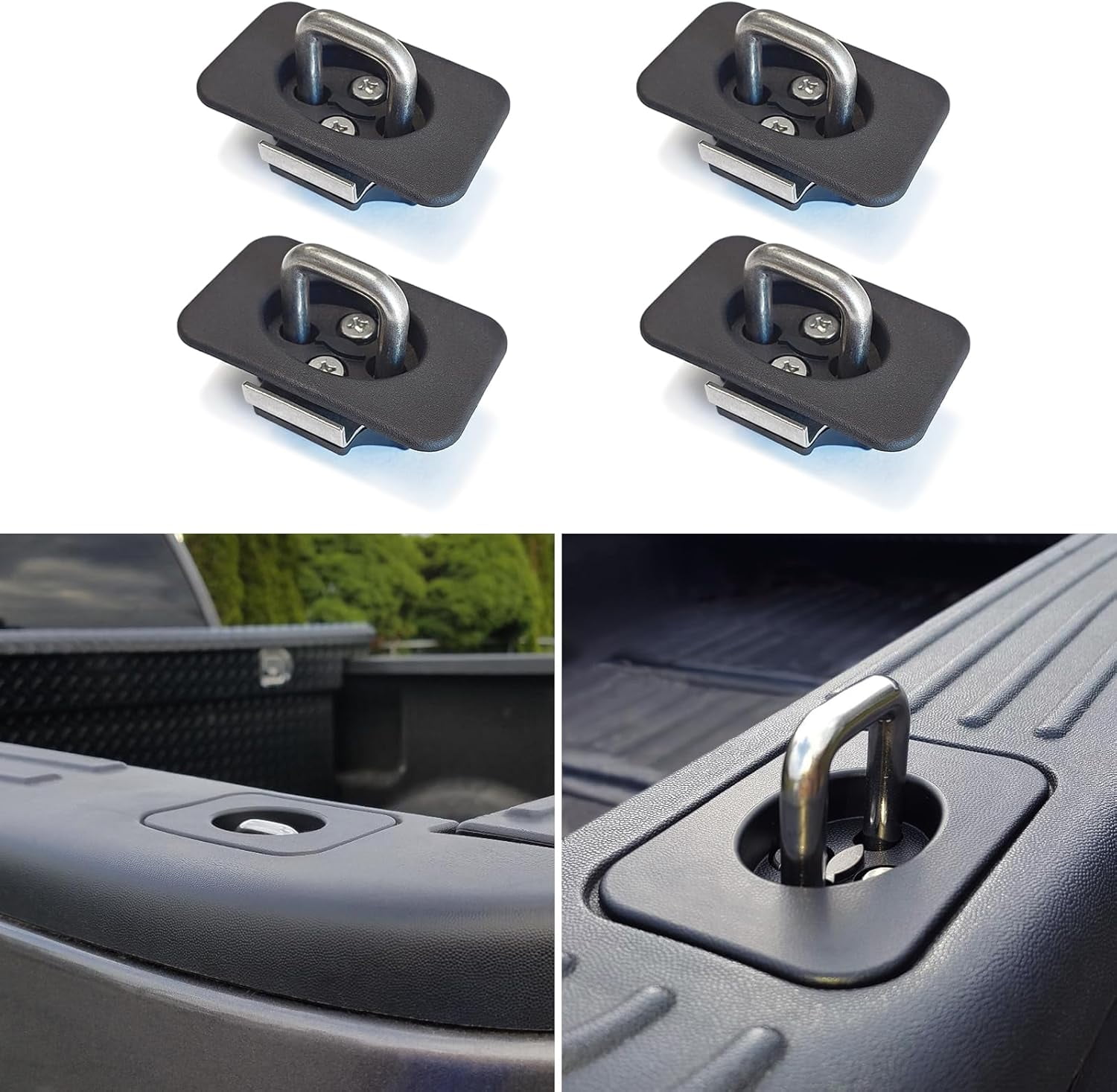 SPEEDWOW Retractable Truck Bed Tie Down Anchors for F-150, F-250, F-350 ...