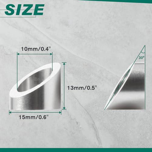 SPEEDWOX 10 Pcs 3/8" 30 Degree Angle Beveled Washers, 316 Stainless ...