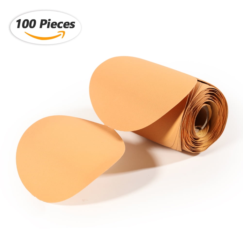 SPEEDWOX 100 Pcs 180 Grit Sandpaper Roll 5 inch Round Sanding Discs ...