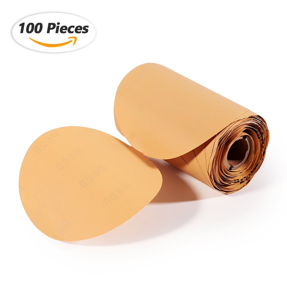 SPEEDWOX 100 Pcs 600 Grit Sandpaper Roll 5 inch Round Sanding Discs ...