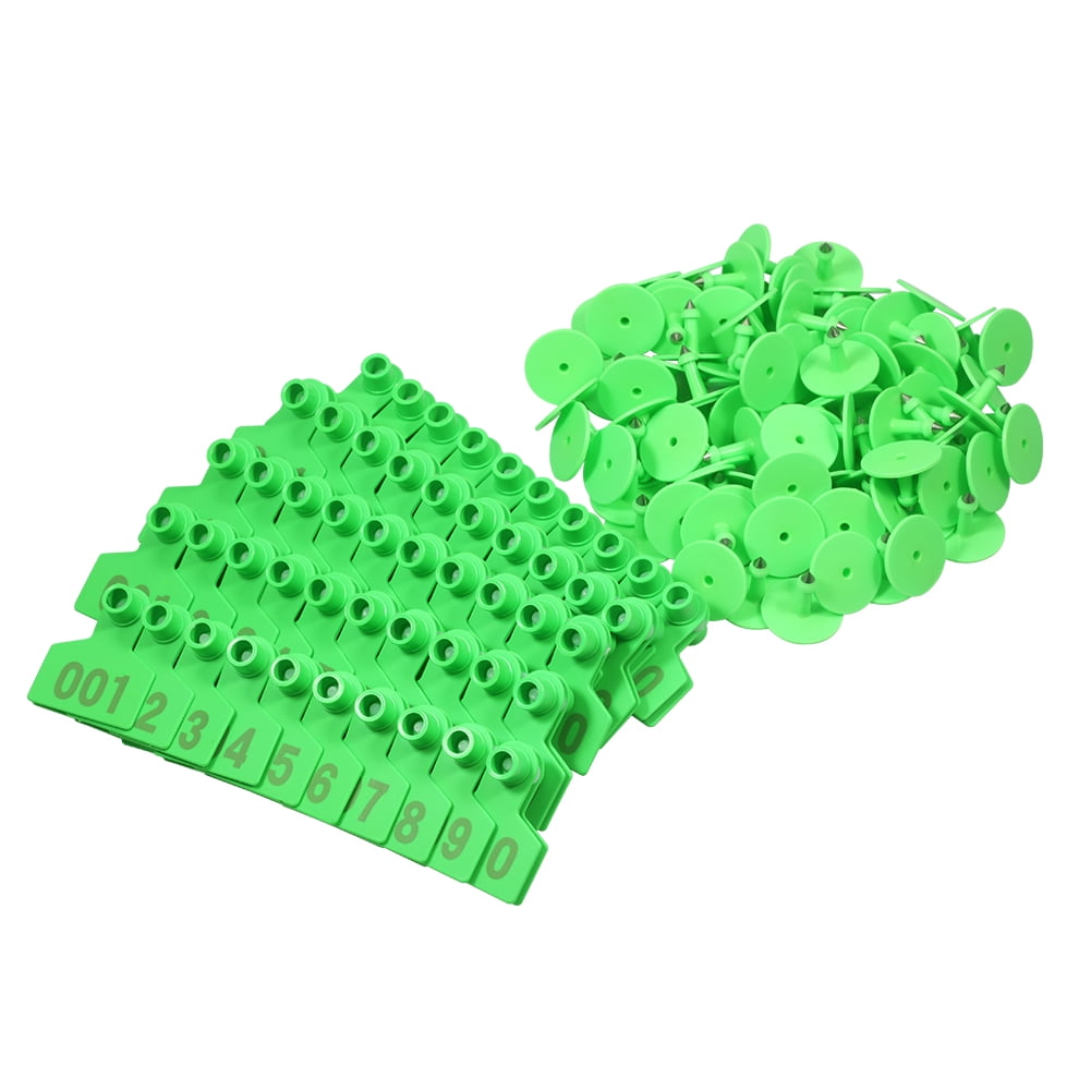 SPEEDWOX 100PCS Livestock Pig Ear Tags Green Medium Size 1 to 100 ...
