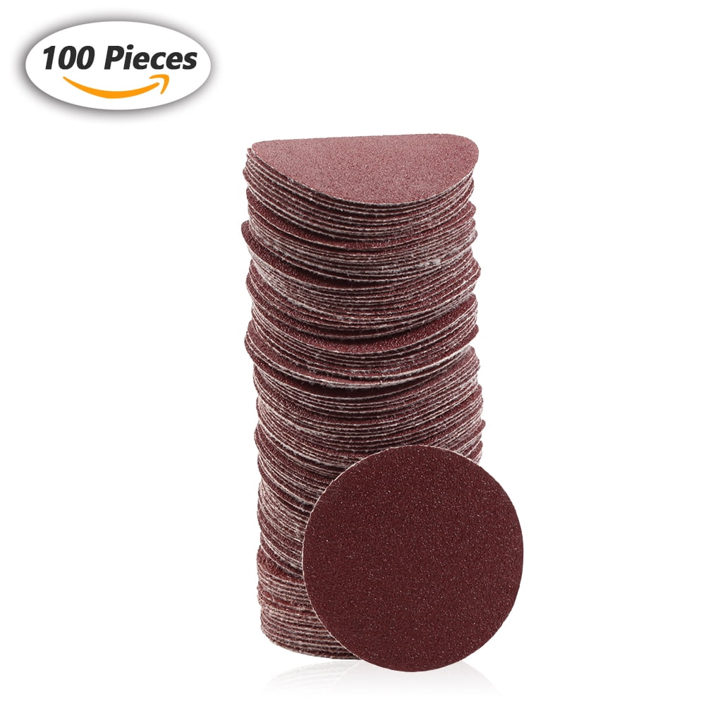 SPEEDWOX 100pcs Sanding Discs 2 inch Sandpaper 80 Grit Hook and Loop ...