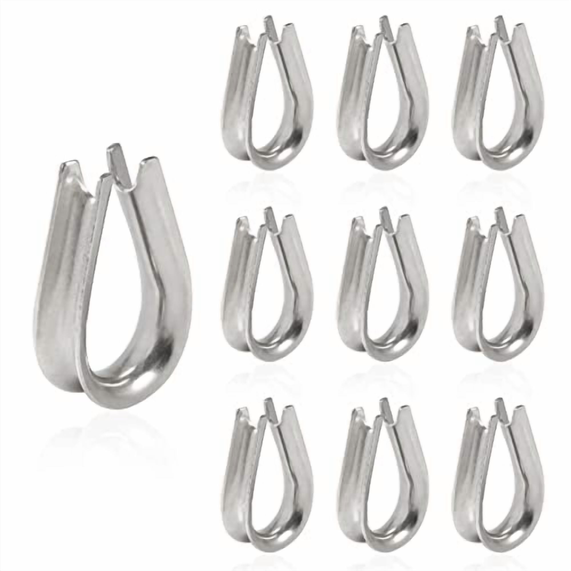 SPEEDWOX 10Pcs M8 Stainless Steel Thimble, Wire Rope Cable Thimbles ...