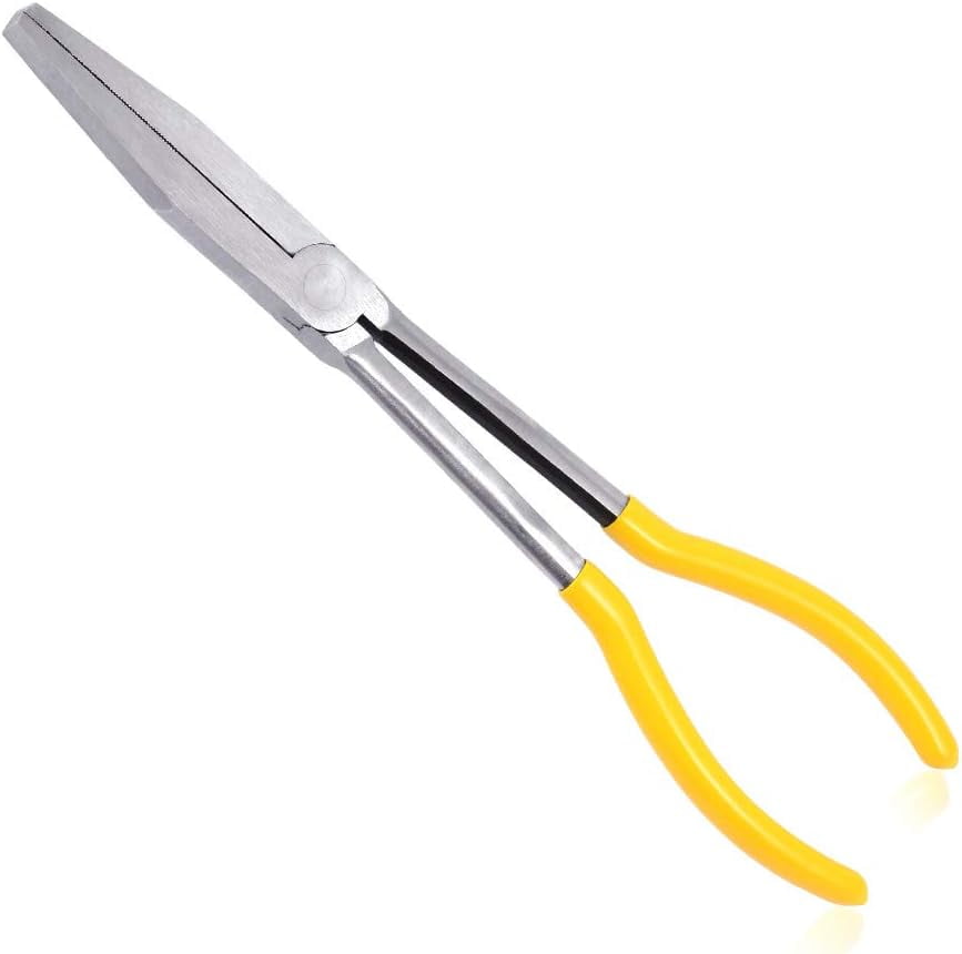 SPEEDWOX 11 Inches Long Reach Bull Nose Pliers Flat Nose Straight ...