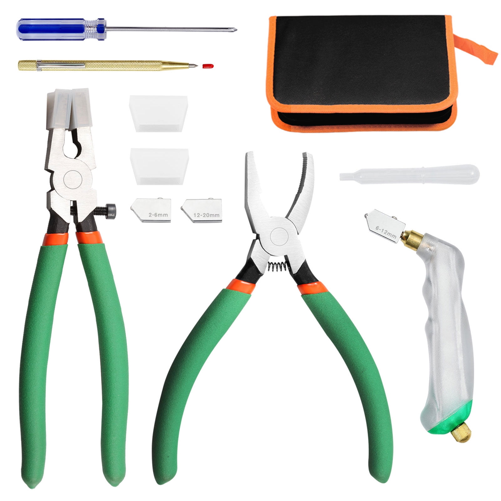 SPEEDWOX 12PCS Glass Running Pliers Breaker Grozer Pliers Glass Cutting ...