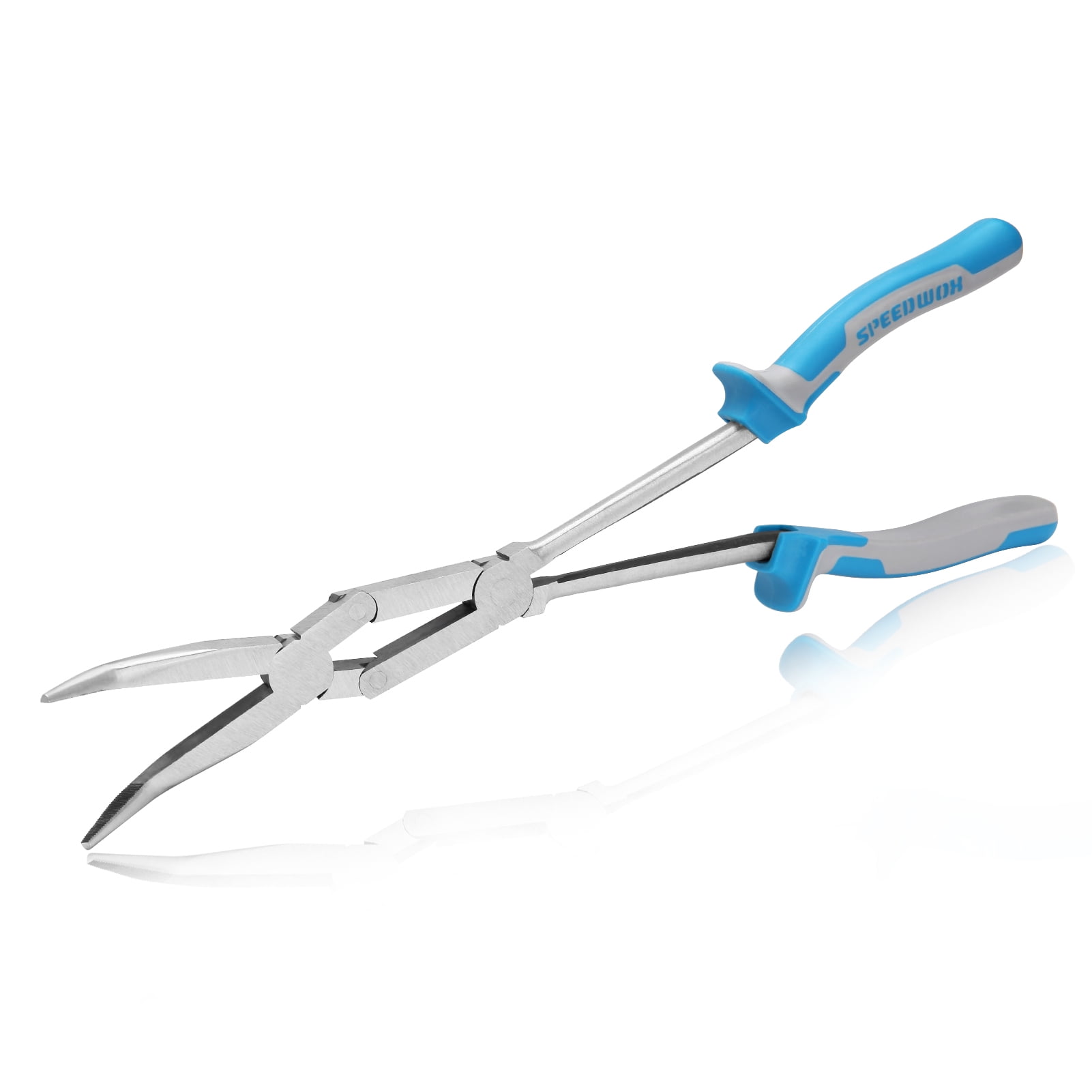 SPEEDWOX 13-Inch Dual Pivot Pliers Bent Long Nose Dual Material Pliers ...