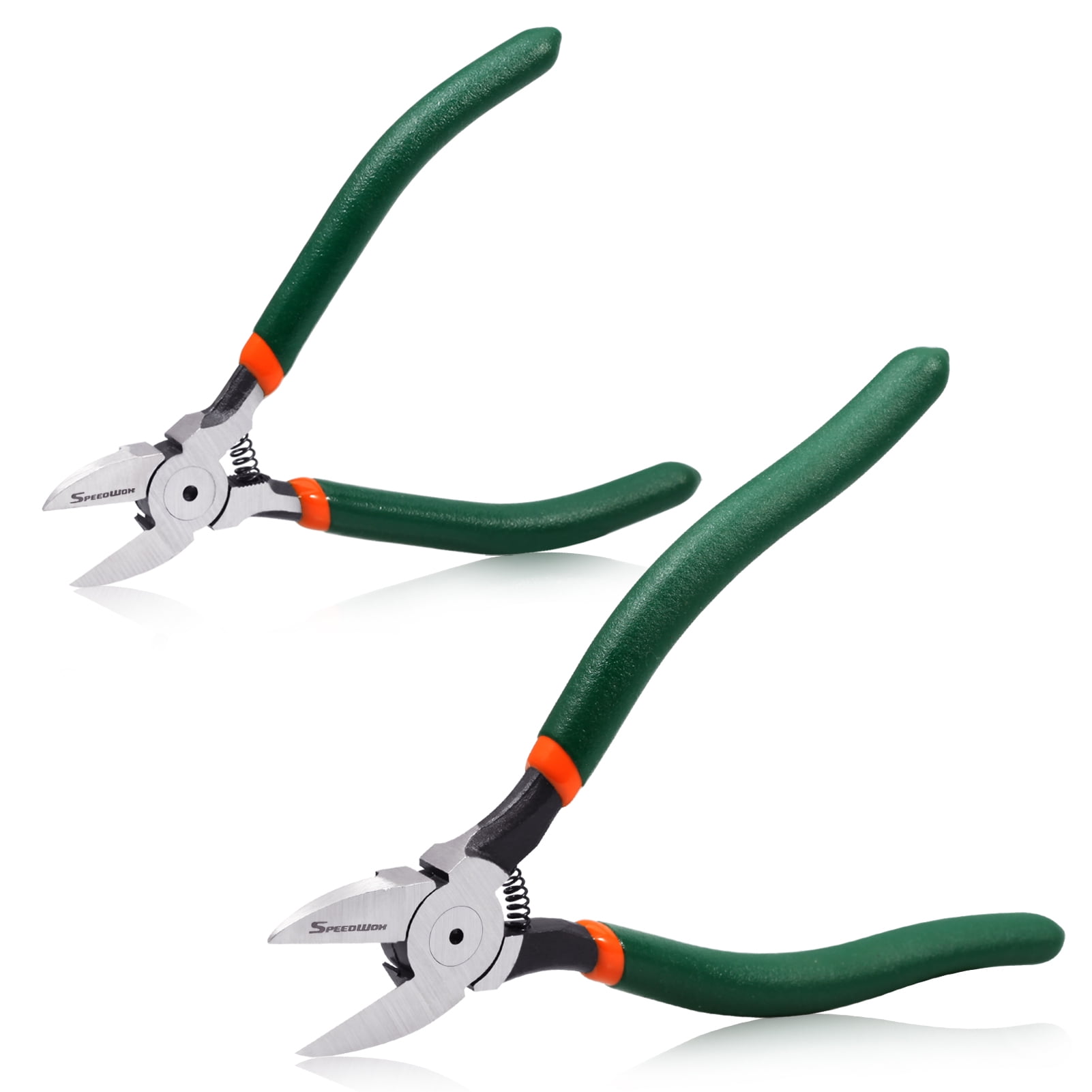SPEEDWOX 2 Pcs Flush Cutter Pliers Set Side Cutter Set Diagonal Cutters ...