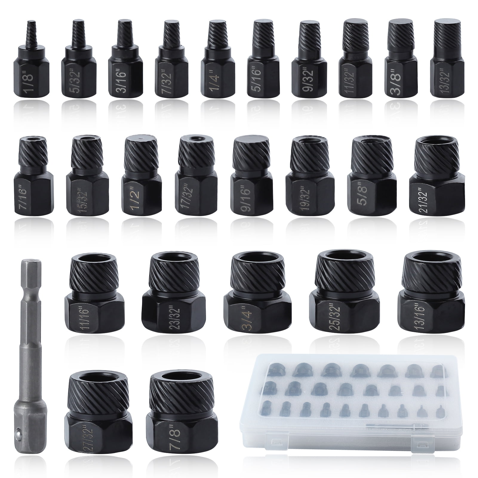 SPEEDWOX 27 PCS 3/8" Inch Drive Multi-Spline Screw Extractor Set Easy ...