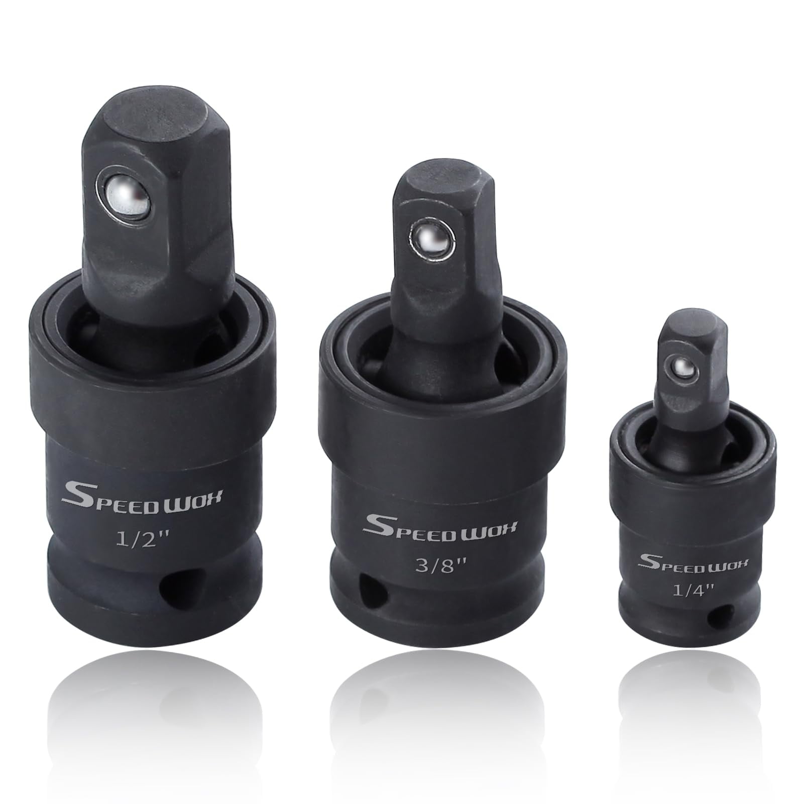 SPEEDWOX 3Pcs Universal Joint-Socket Impact Swivel Socket Impact ...