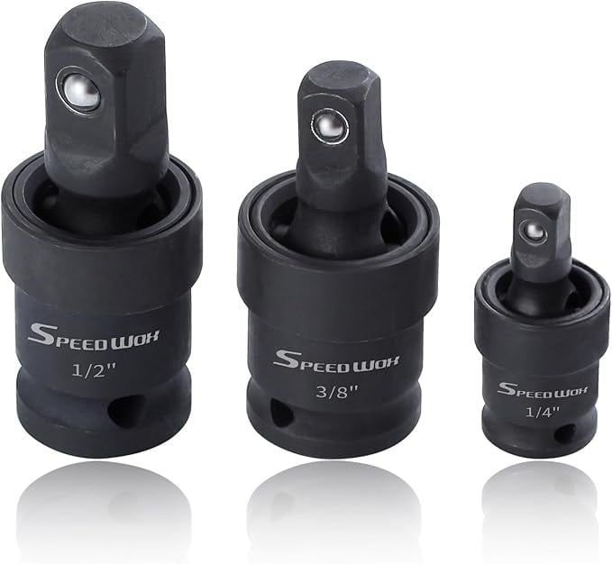 SPEEDWOX 3Pcs Universal Joint-Socket Set Impact Swivel Socket Set ...
