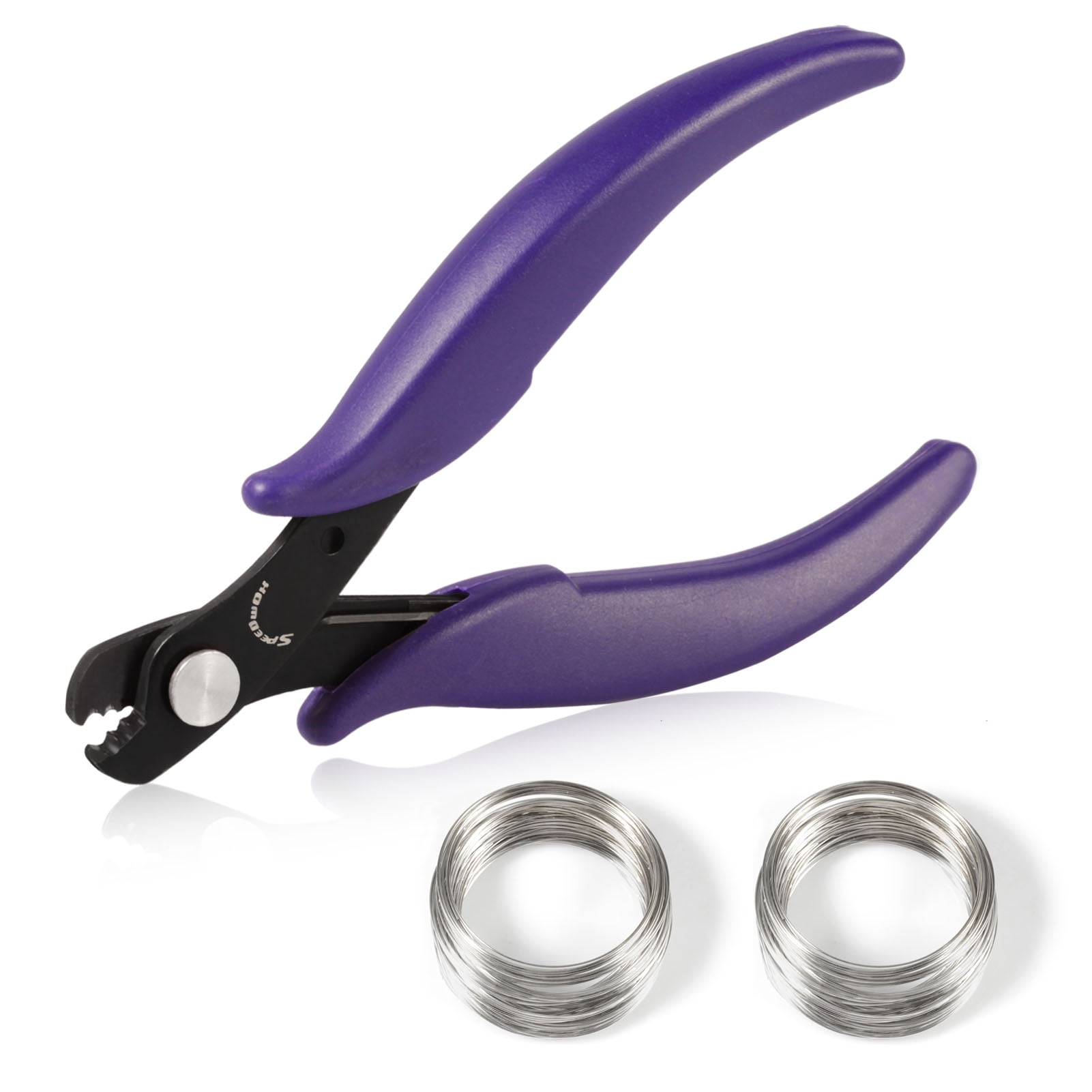 SPEEDWOX 5.5 Inches Memory Wire Cutting Pliers 200 Loops Memory Wire ...