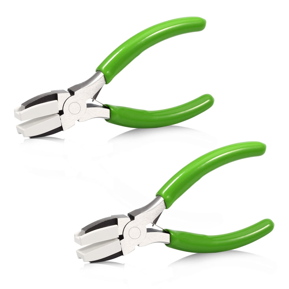 SPEEDWOX 5 Inches Flat Nose Plier Nylon Jaw Pliers 2 Pcs Set Wire ...