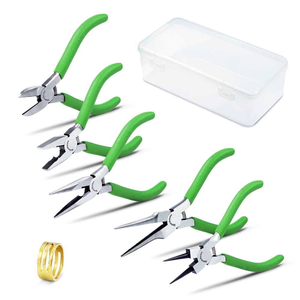 SPEEDWOX 5-Piece Precision Mini Pliers Set 4-1/2-Inch Diagonal Plier ...