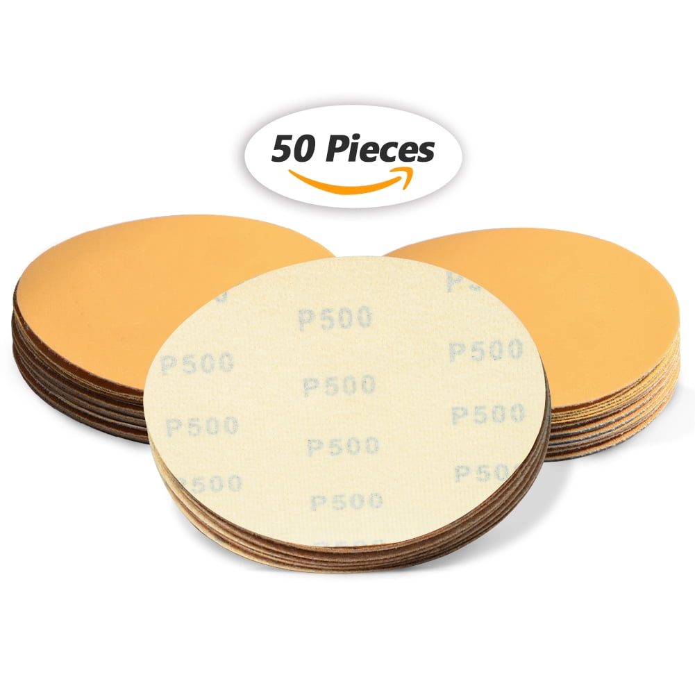 SPEEDWOX 50 Pcs 6 inch Sanding Discs 500 Grit Dustless Hook and Loop ...
