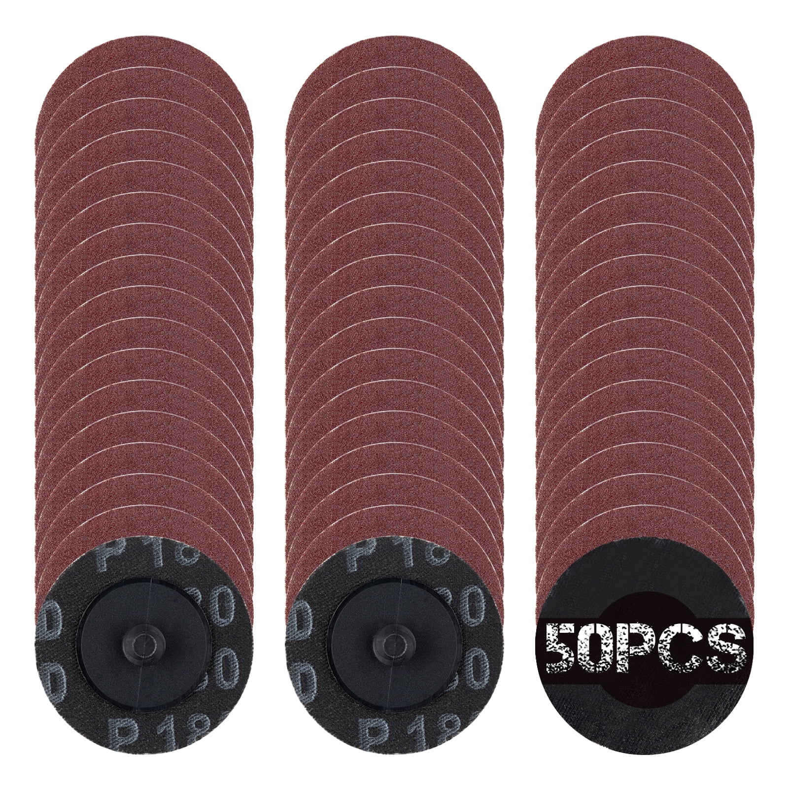 SPEEDWOX 50PCS 2 Inch 180 Grit Roll Lock Sanding Dics Aluminum Oxide ...