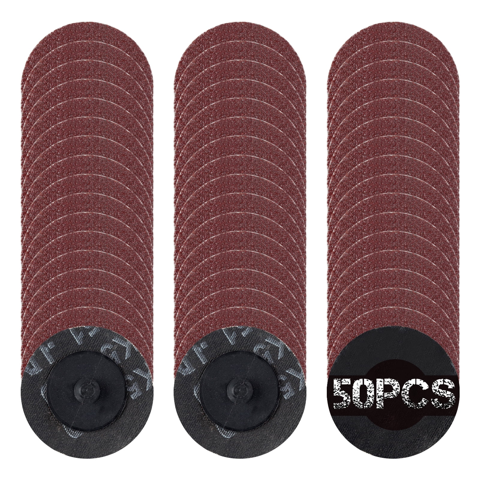 SPEEDWOX 50PCS 2 Inch 60 Grit Roll Lock Sanding Dics Aluminum Oxide ...