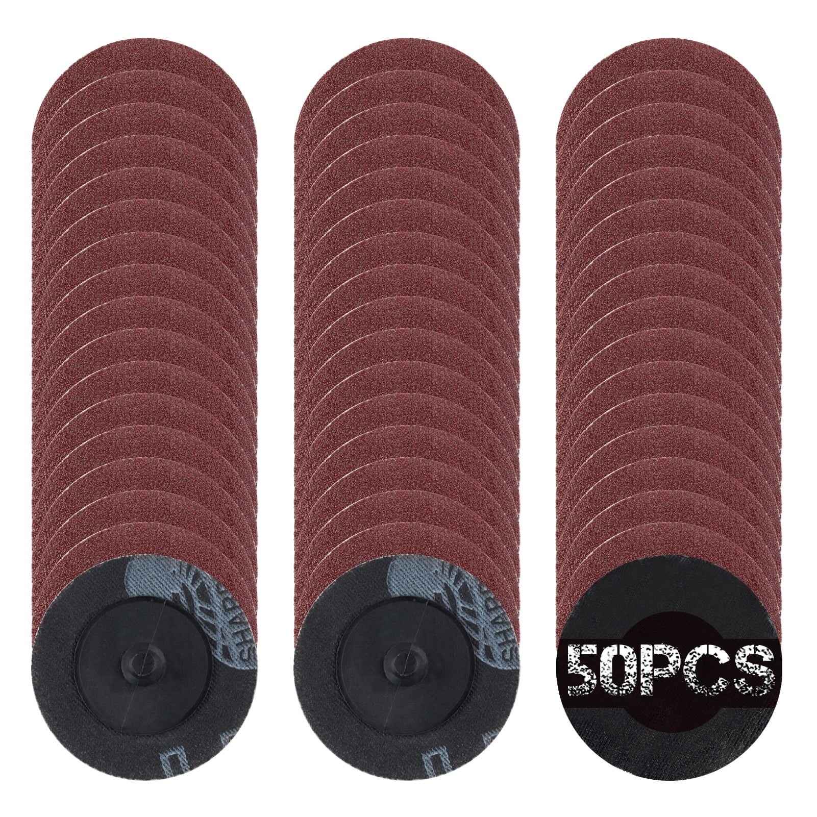 SPEEDWOX 50PCS 2 Inch 60 Grit Roll Lock Sanding Dics Aluminum Oxide ...