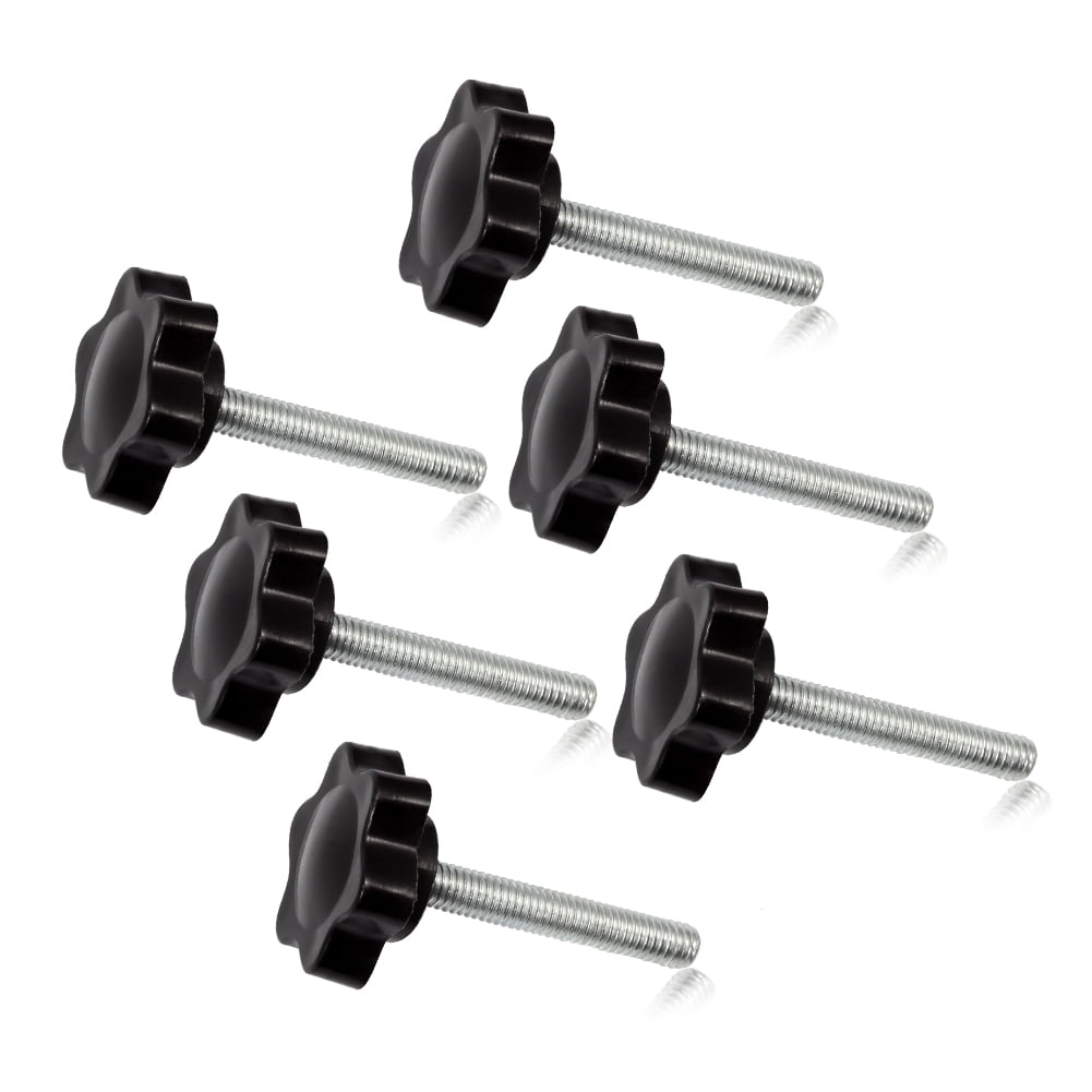 SPEEDWOX 6 Pcs Clamping Screw Knob M5 x 30 Plum Hex Shaped Hand Knobs ...