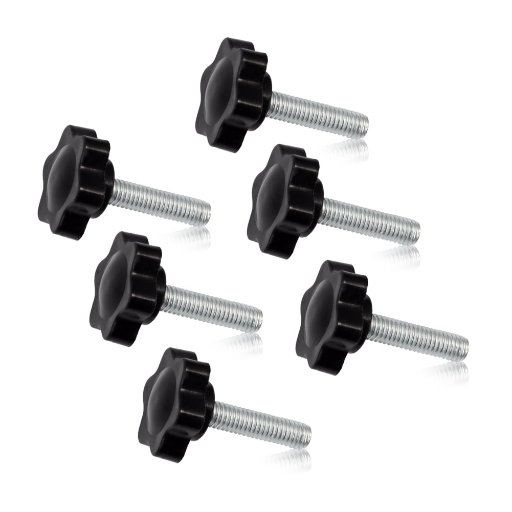 SPEEDWOX 6 Pcs Clamping Screw Knob M6 x 25 Plum Hex Shaped Hand Knobs ...