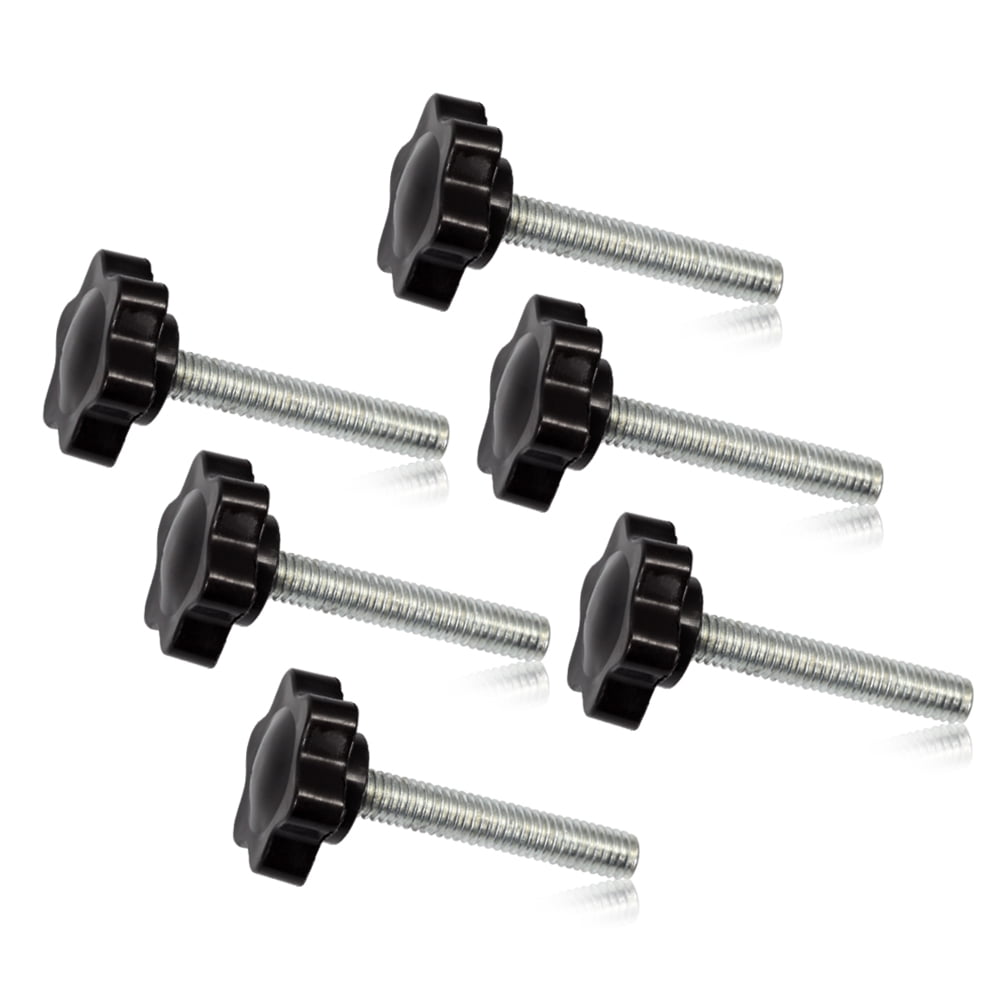 SPEEDWOX 6 Pcs Clamping Screw Knob M6 x 35 Plum Hex Shaped Hand Knobs ...