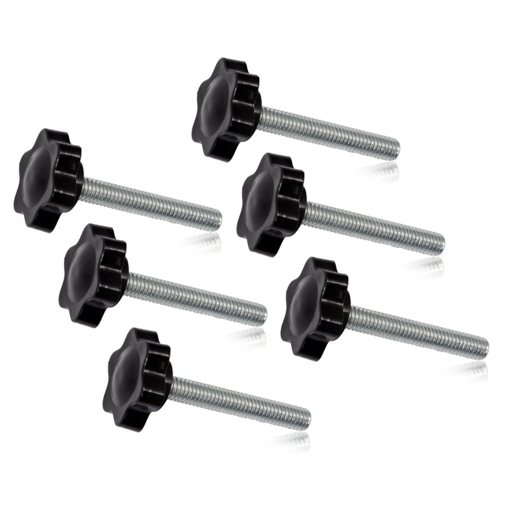 SPEEDWOX 6 Pcs Clamping Screw Knob M6 x 40 Plum Hex Shaped Hand Knobs ...