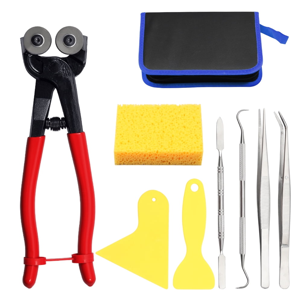 SPEEDWOX 9PCS Mosaic Cutter Kit Heavy Duty Wheeled Glass Tile Nippers ...