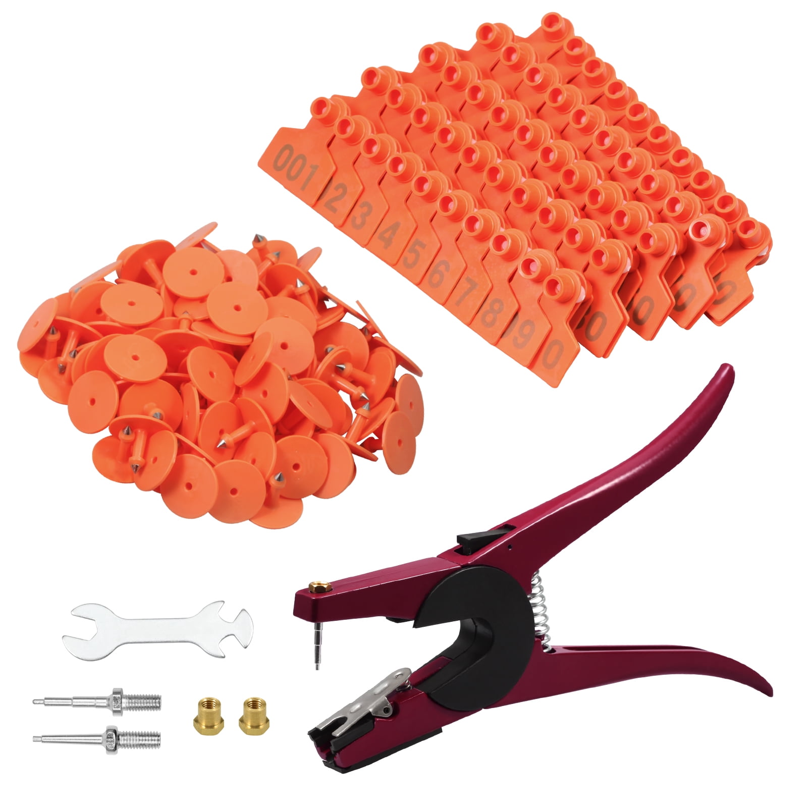 SPEEDWOX Animal Ear Tag Pliers with 1-100 Number Plastic Livestock Pig ...