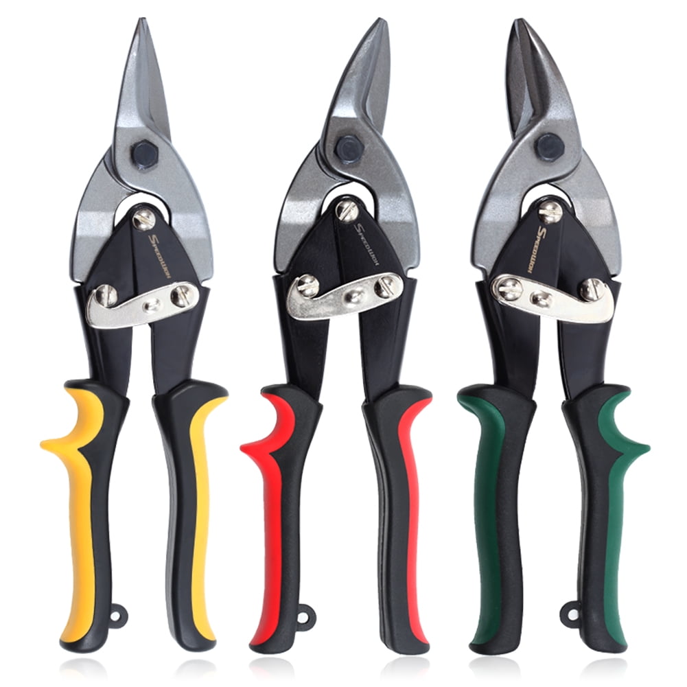 SPEEDWOX Aviation Snips Set 3 Pieces Right Left Straight Cut Tin ...