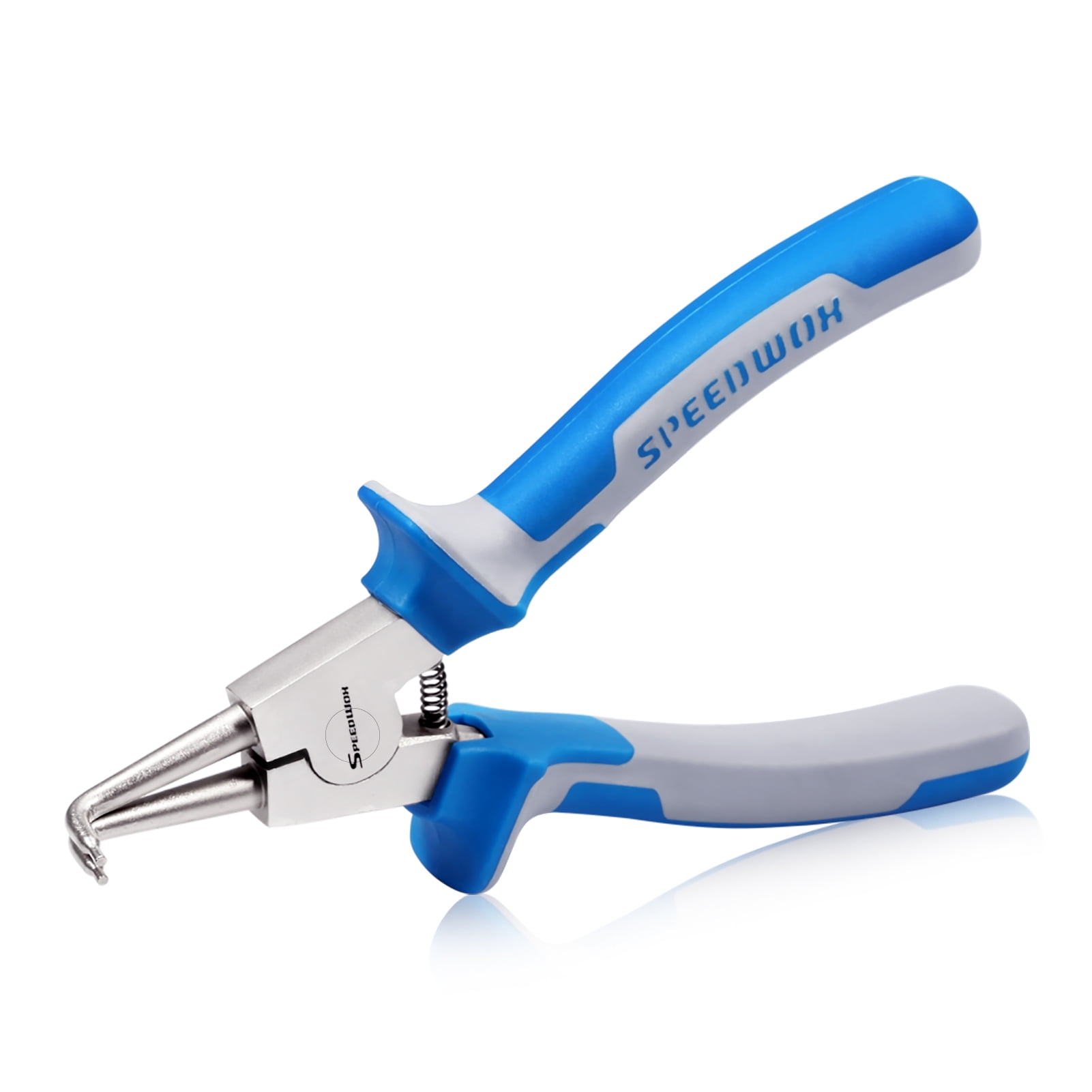 SPEEDWOX Circlip Pliers External Snap Ring Pliers with Bent Jaw 7 Inch ...