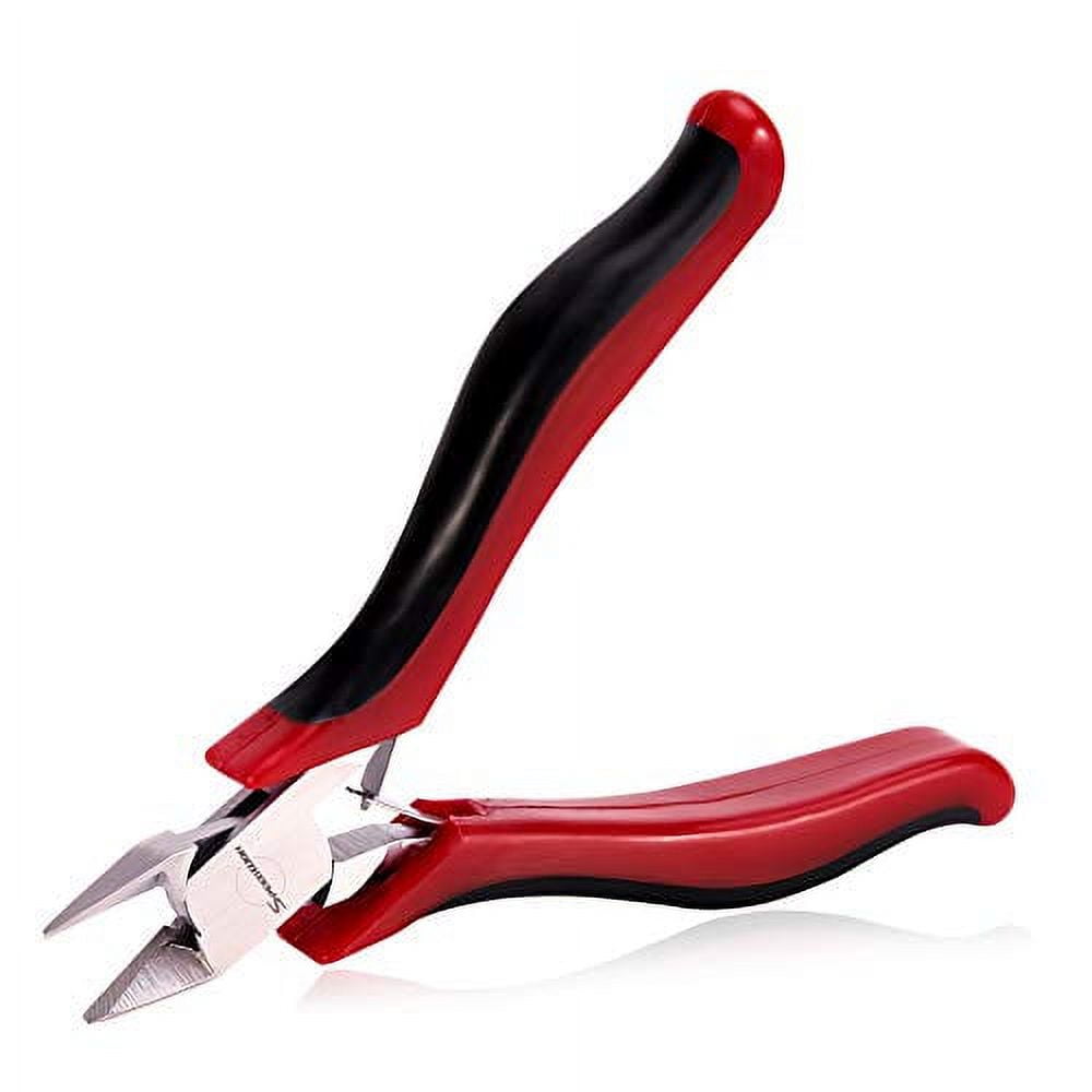 SPEEDWOX Diagonal Cutting Pliers Side Nippers 4 Inches Micro Wire Cutters Precision Plastic ...