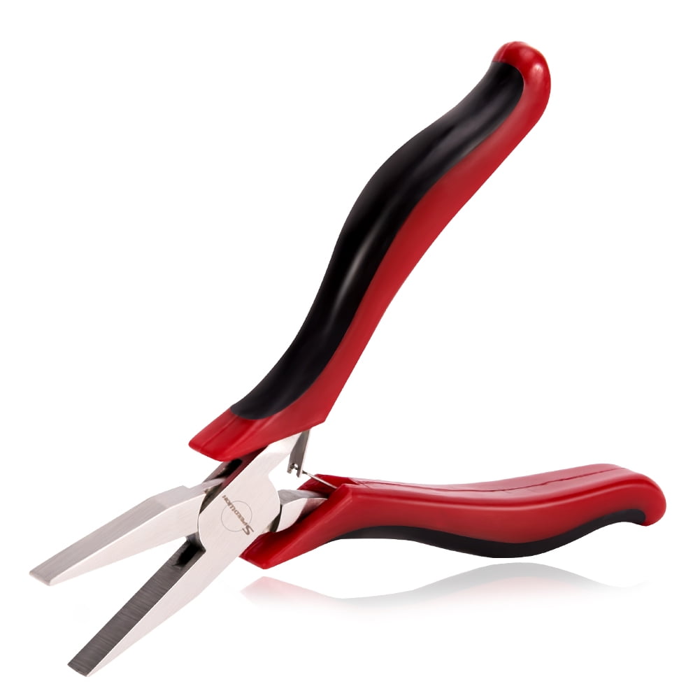 SPEEDWOX Flat Nose Pliers Micro Chain Nose Pliers 4.5" Duck Bill Fine ...