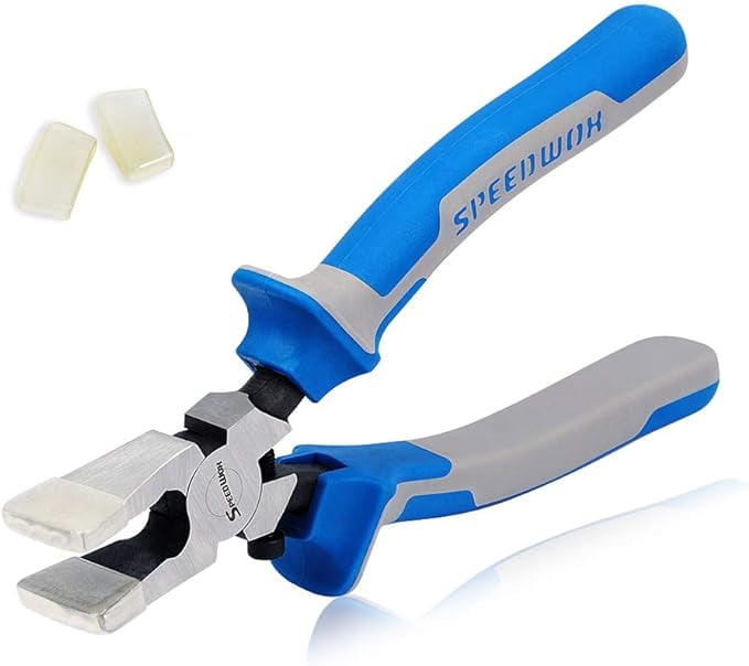 SPEEDWOX Glass Running Pliers with Rubber Tips for Glass Cutting 8 ...